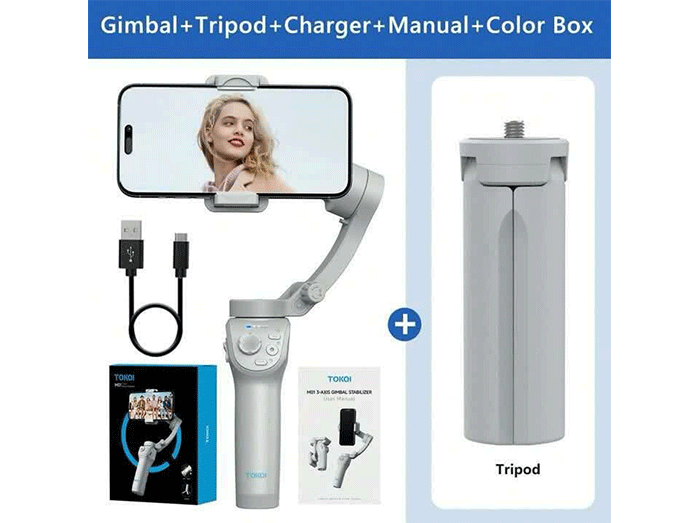 گیمبال و استابیلایزر مونوپاد دوربینTOKQI M01 3 Axis Gimbal Stabilizer ...